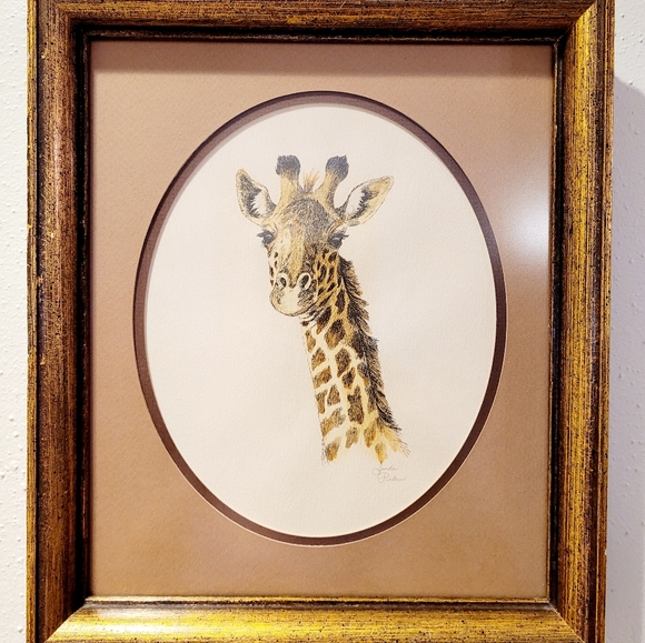 Art | Vintage Signed Linda Picken Watercolorpenink Painting Of A Cute ...